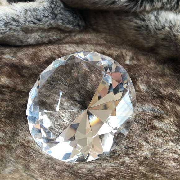 Accents | Large Diamond Crystal Paperweight Decor Wedding | Poshmark